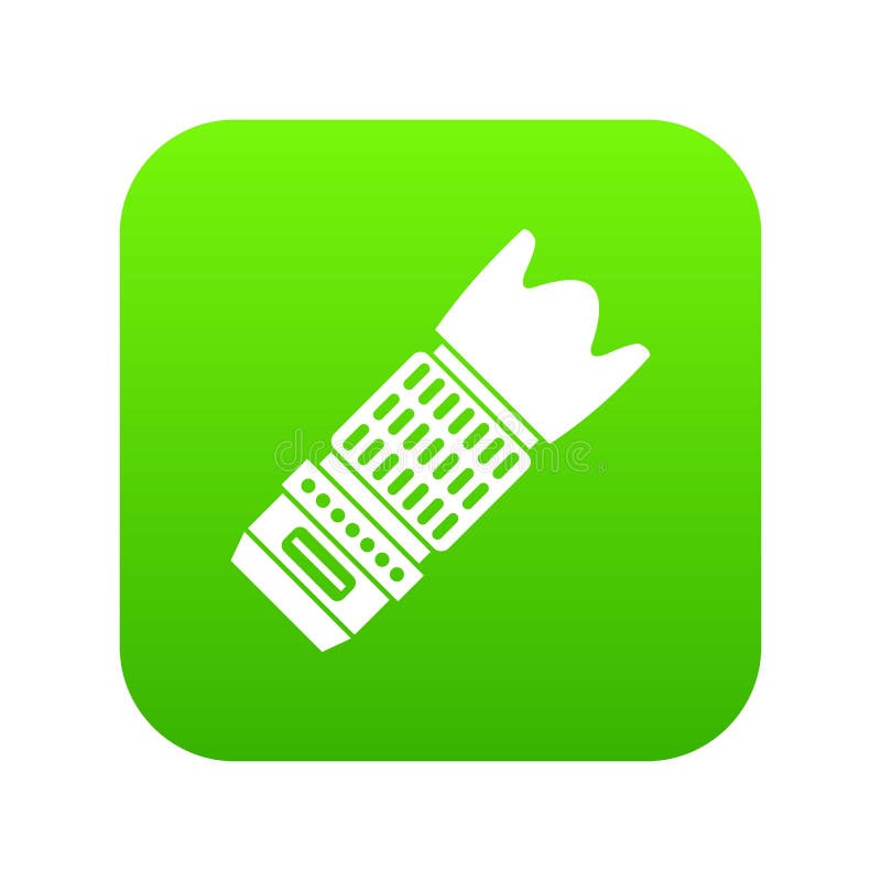 Interchangeable Lens for Camera Icon Digital Green Stock Vector ...
