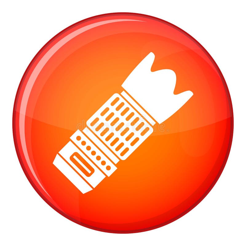 Interchangeable Lens for Camera Icon, Flat Style Stock Vector ...