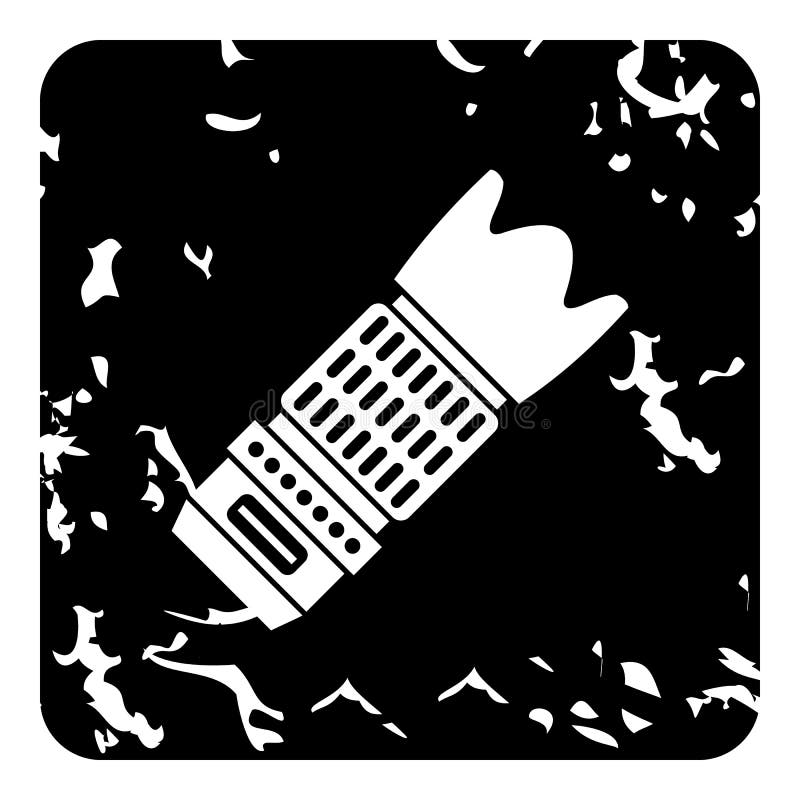 Interchangeable Lens Icon, Grunge Style Stock Vector - Illustration of ...
