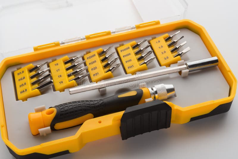 Interchangeable Screwdriver Set with Different Types of Metal Steel ...