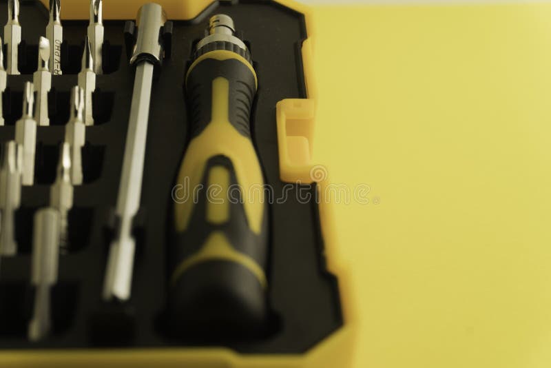 Interchangeable Screwdriver Set with Different Types of Metal Steel ...