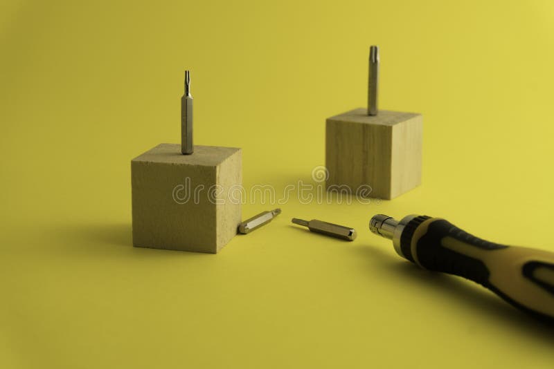 Interchangeable Screwdriver Set with Different Types of Metal Steel ...