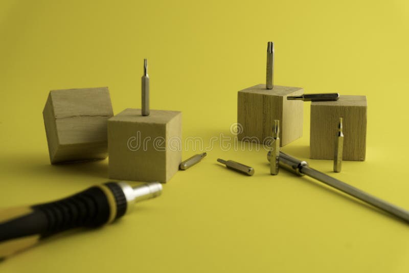 Interchangeable Screwdriver Set with Different Types of Metal Steel ...