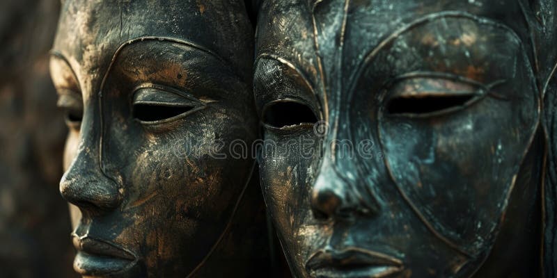 Interchanging Ancient Masks the Bearer Engages in a Silent Narrative ...