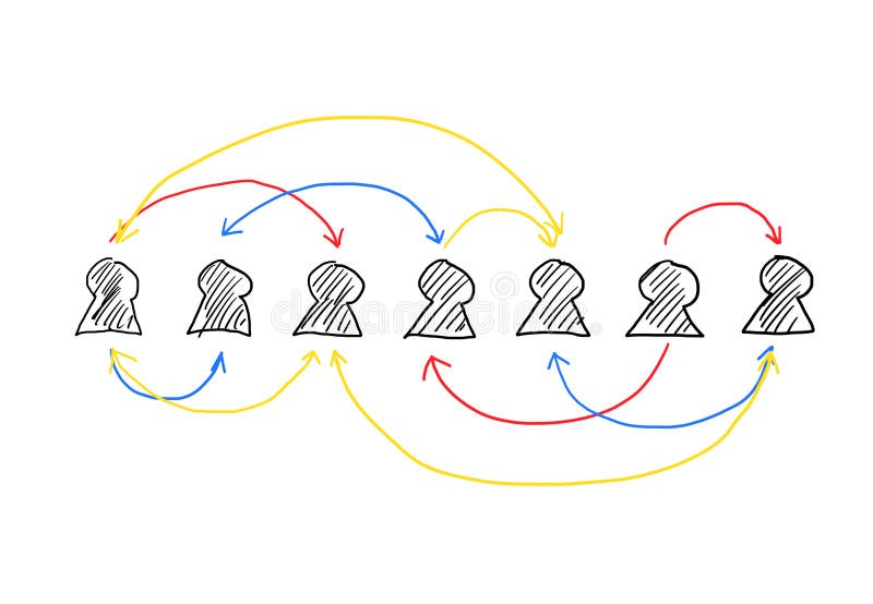 Interchanging Figures stock illustration. Illustration of black - 94872751