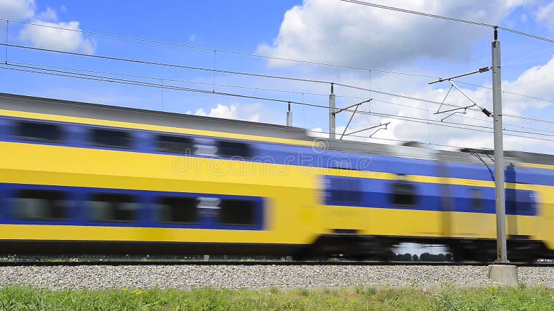Intercity Train of the Dutch Railways Stock Video - Video of fast ...