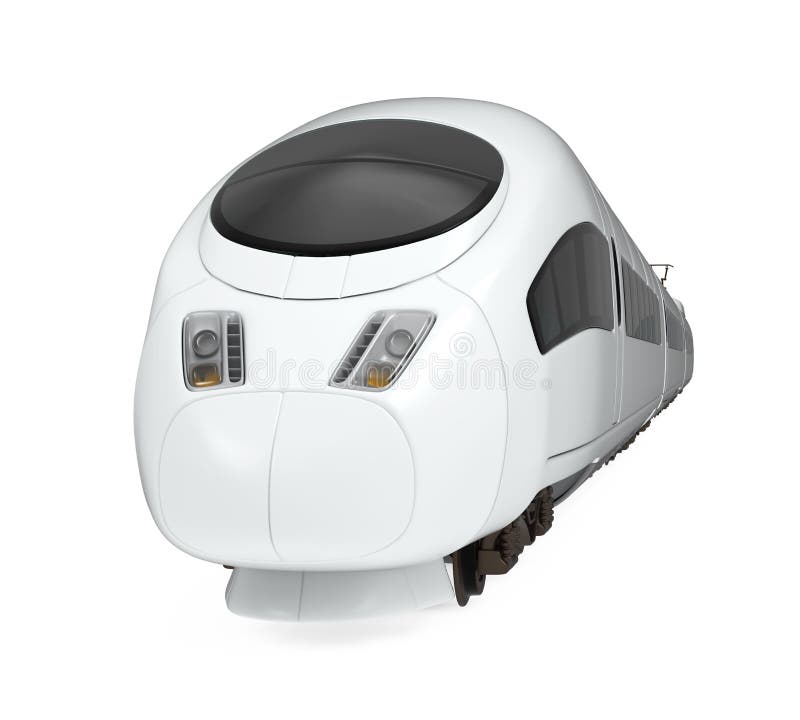 Intercity Train Isolated stock illustration. Illustration of render ...