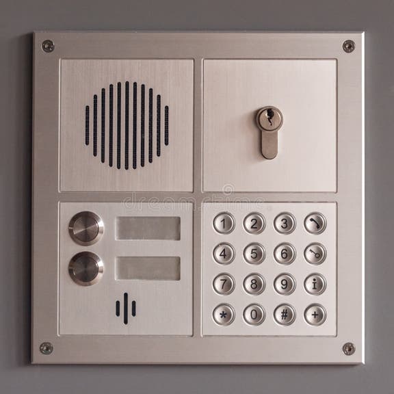 Intercom access panel stock photo. Image of digital - 121124806