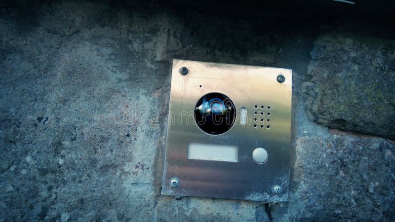 Intercom Camera on Front Wall of Property Stock Footage - Video of ...