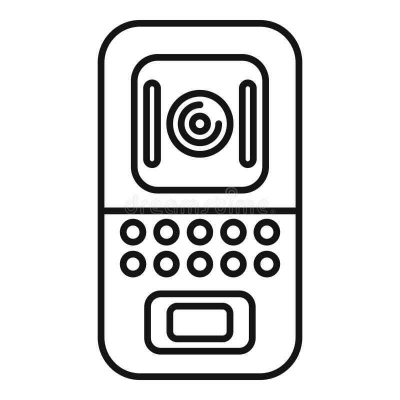 Intercom Device Showing Security System Icon Stock Vector ...