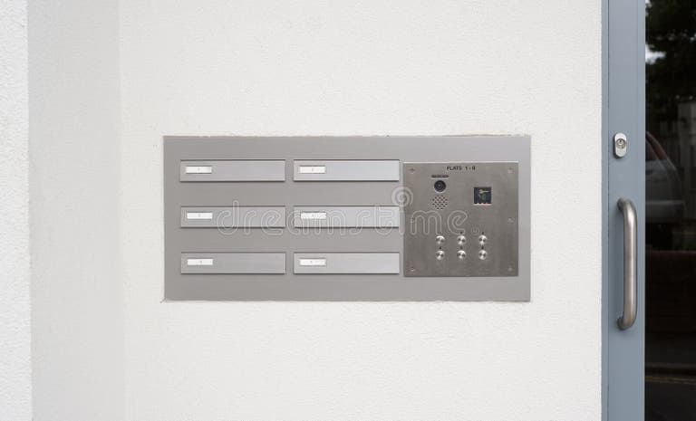 Intercom Doorbell and Access Code Panel Stock Image - Image of control ...
