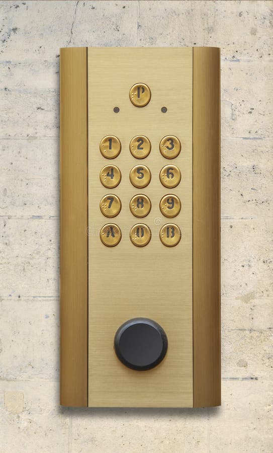 Intercom doorbell panel stock image. Image of call, plate - 27337651