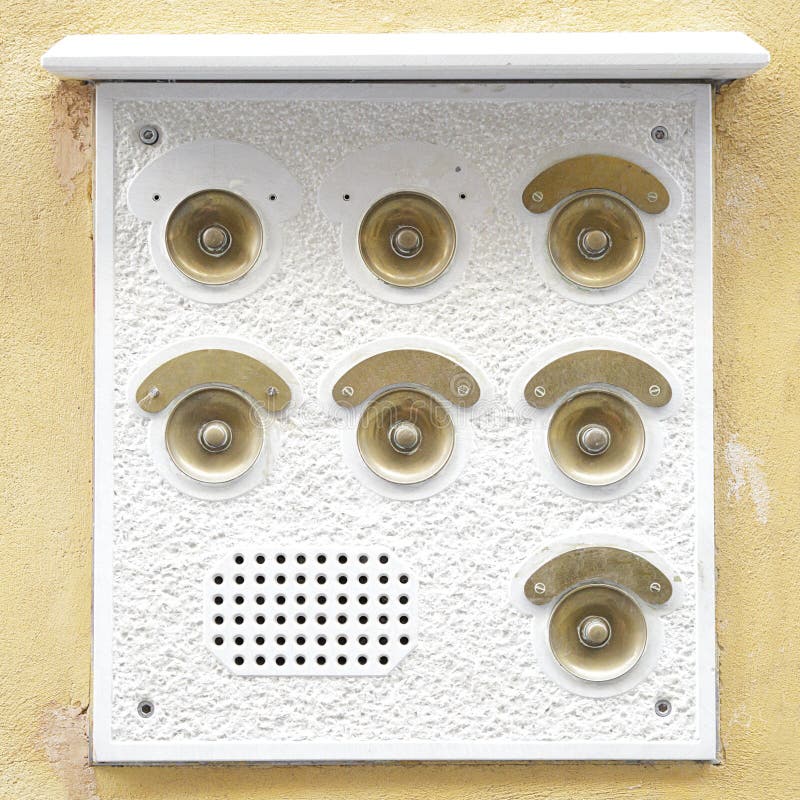 Intercom doorbell panel stock image. Image of venice - 63205731