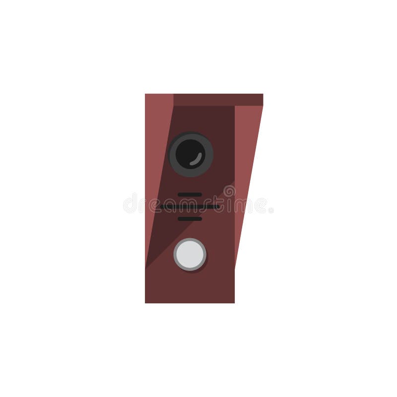 Intercom Home Security System Entrance Panel Flat Vector Illustration ...