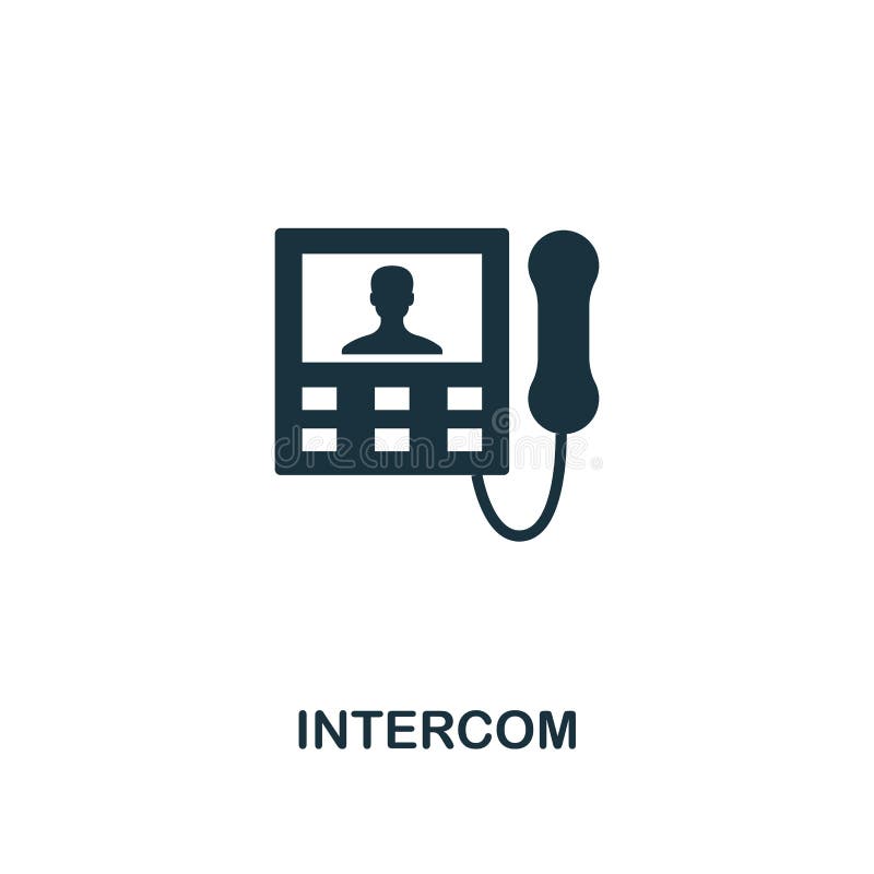 Intercom Pixel Perfect Linear Icon. Talkback. Door Phone. Voice ...