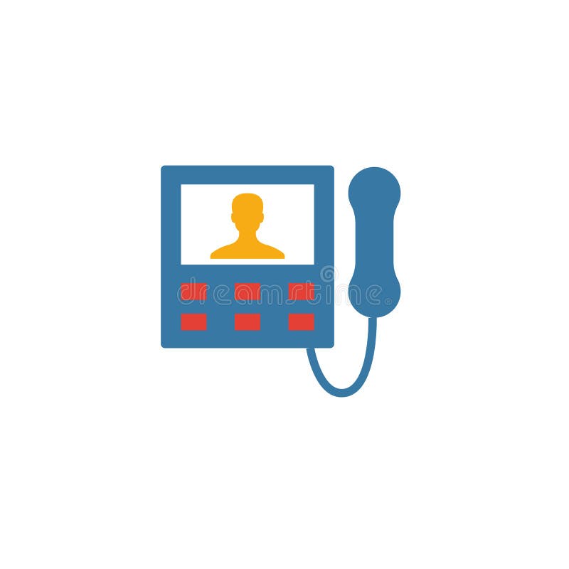 Intercom Icon. Simple Flat Element from Household Collection Stock Illustration - Illustration ...