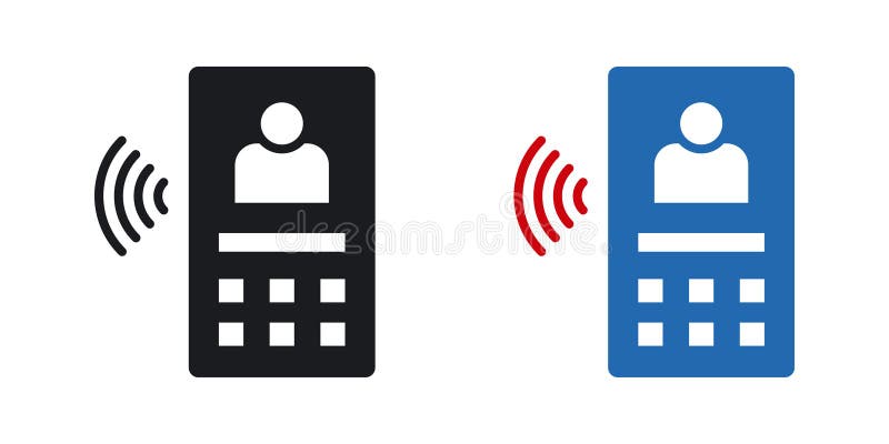 Intercom icon vector stock vector. Illustration of screen - 348158477