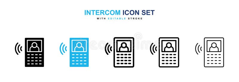 Intercom icon vector stock vector. Illustration of communication ...