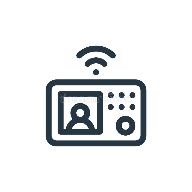 Intercom Icon Vector from Smart Home Concept. Thin Line Illustration of ...