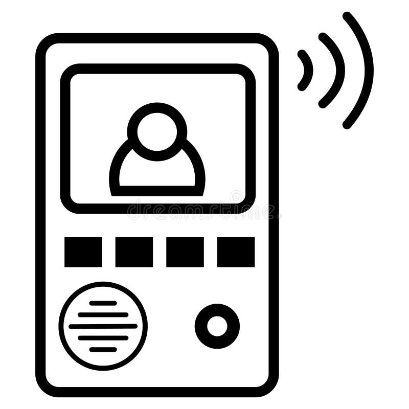 Intercom Icon. Video Intercom Sign. Intercom Device Symbol. Flat Style Stock Illustration ...