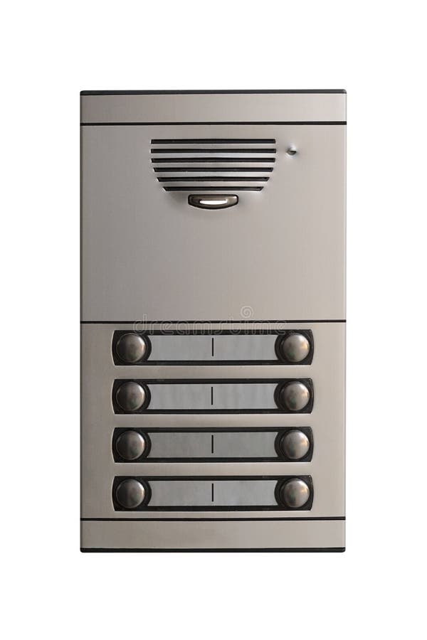 Intercom Isolated on White Background Stock Photo - Image of button ...