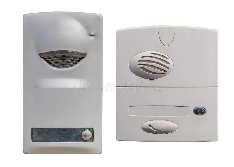 Intercom Isolated on White Background Stock Photo - Image of button ...