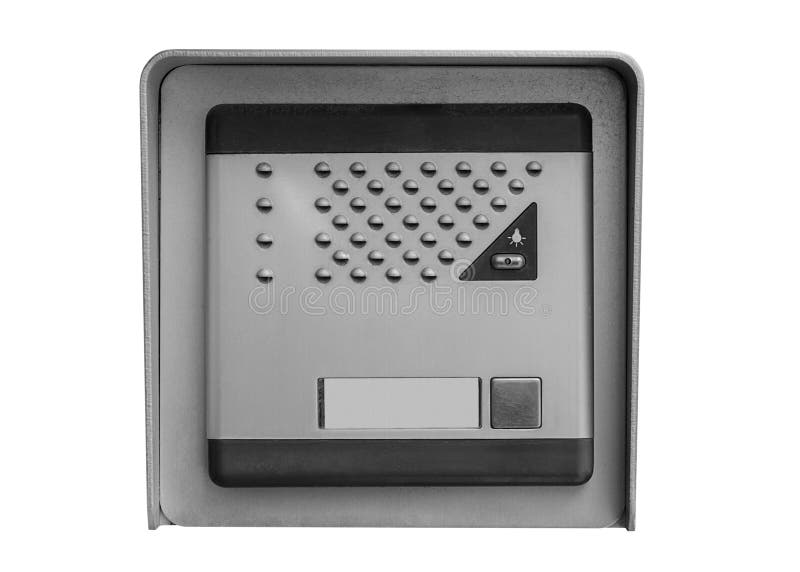Intercom Isolated on White Background Stock Photo - Image of button ...