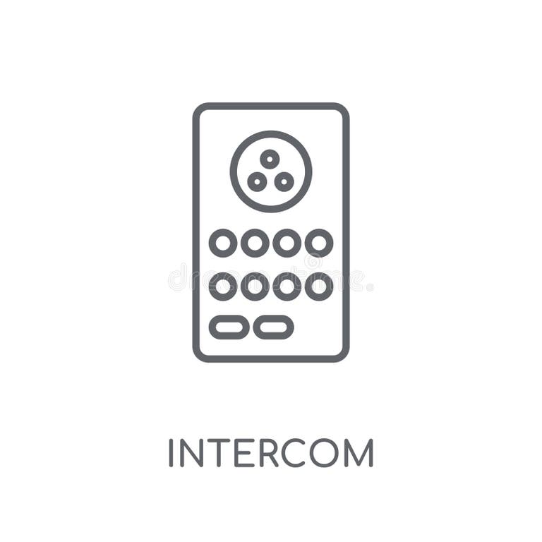 Intercom Linear Icon. Modern Outline Intercom Logo Concept on Wh Stock ...