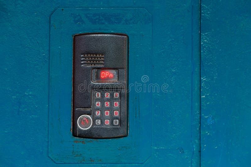 Old classic intercom stock image. Image of panel, safety - 252190973