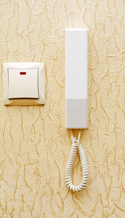 Intercom Phone and Light Switch. Stock Image - Image of intercom, light ...
