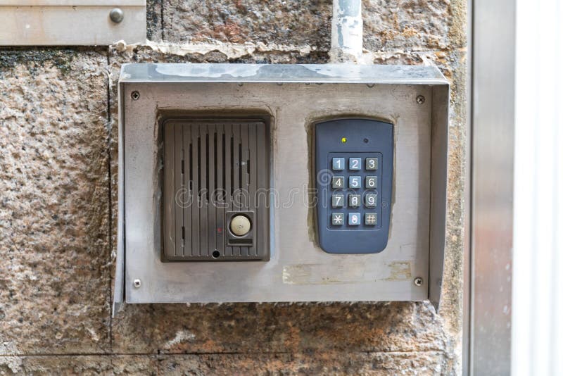 Intercom Pin Code stock image. Image of door, dial, asia - 161119833