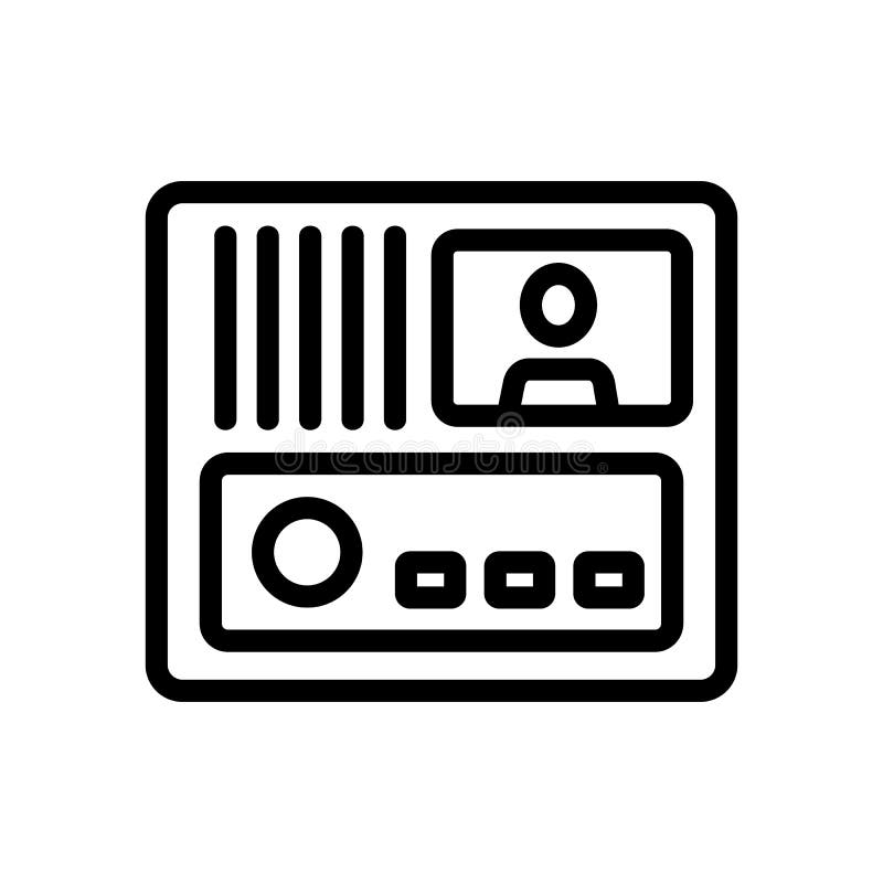 Intercom Security System Icon Vector Outline Illustration Stock Vector ...