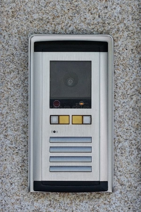 Intercom on the Wall Close Up Stock Photo - Image of control ...