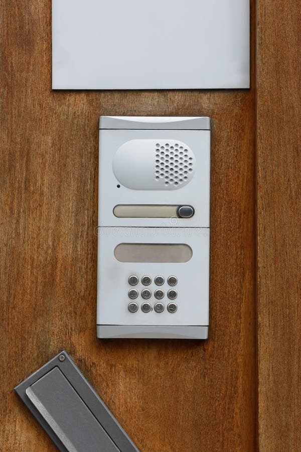 Intercom on the Wall Close Up Stock Photo - Image of control ...