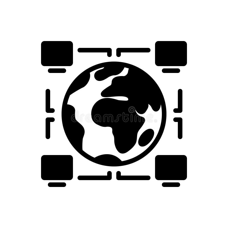 Mix Icon for Intercompany, Glob and Monitor Stock Vector - Illustration ...