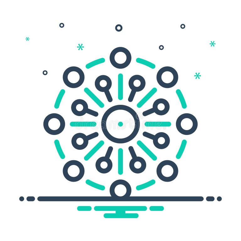 Mix Icon for Interconnect, Connection and Networking Stock Vector ...