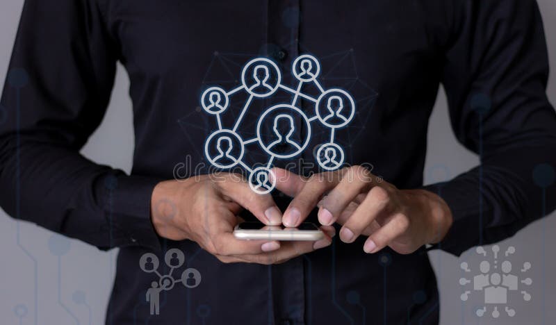 Interconnect, Interconnected Concept People Connect Via Wireless ...