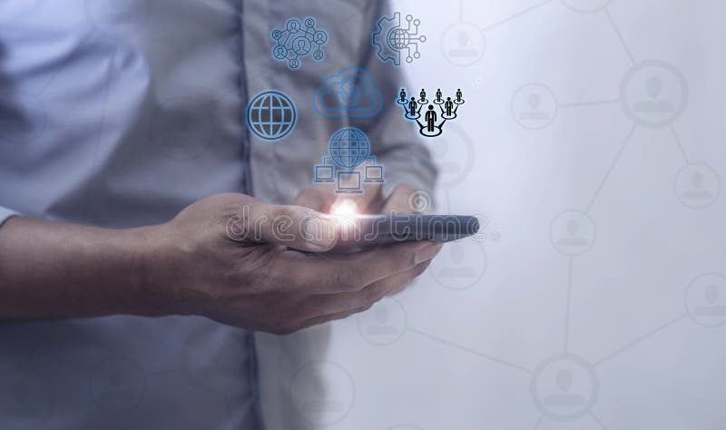 Interconnect, Interconnected Concept People Connect Via Wireless ...