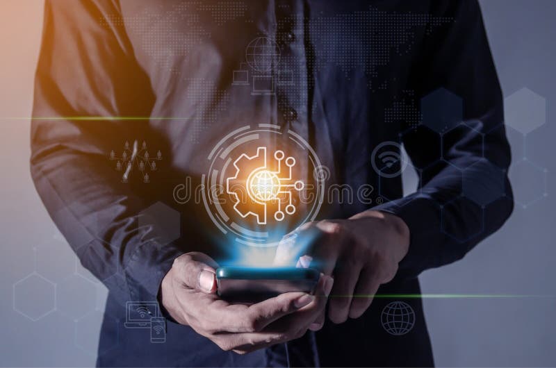 Interconnect, Interconnected Concept People Connect Via Wireless ...