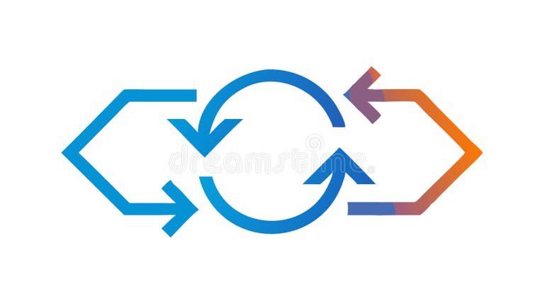 Interconnected Arrows Cycle Icon, Process Flow, Continuous Loop, System ...