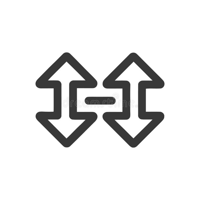 Two-way Arrow Icon: Up and Down Data Transfer Symbol Stock Vector ...