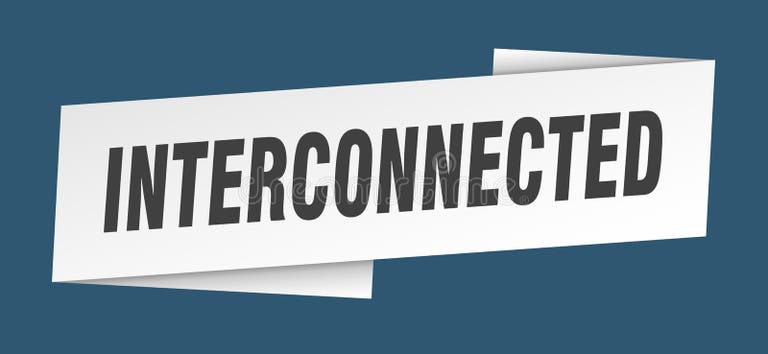 Interconnected Banner Template. Interconnected Ribbon Label Stock ...