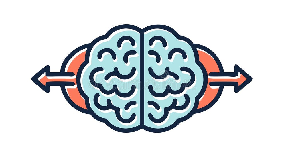 Interconnected Brain: Cognitive Exchange and Dynamic Thoughts, Vector ...