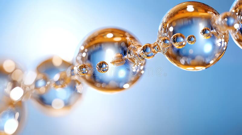 Interconnected Bubbles Liquid Structure Stock Photo - Image of biology ...