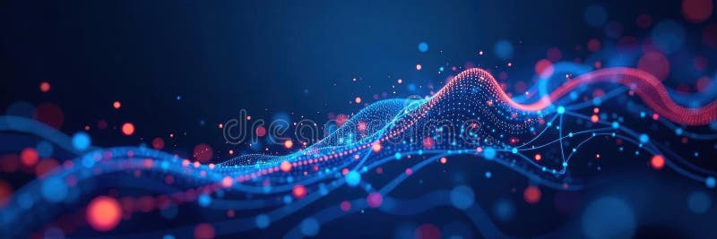 Interconnected Business Lines, Dynamic Abstract Design, Dark Blue Hue ...