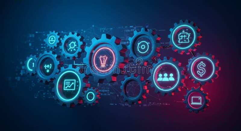 Interconnected Business Processes and Growth Symbolizing Collaboration ...