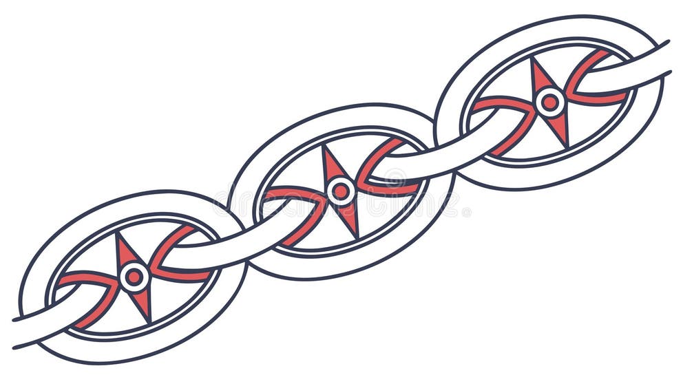 Interconnected Chain Links, Strength Collaboration, Vector Icon, Vector ...