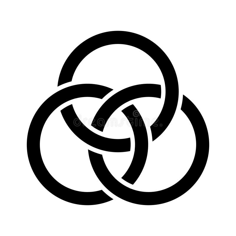 Interconnected Circle, Logo Concept, Three Connected Rings Vector ... Interconnected Circle, Logo Concept, Three Connected Rings Vector ...