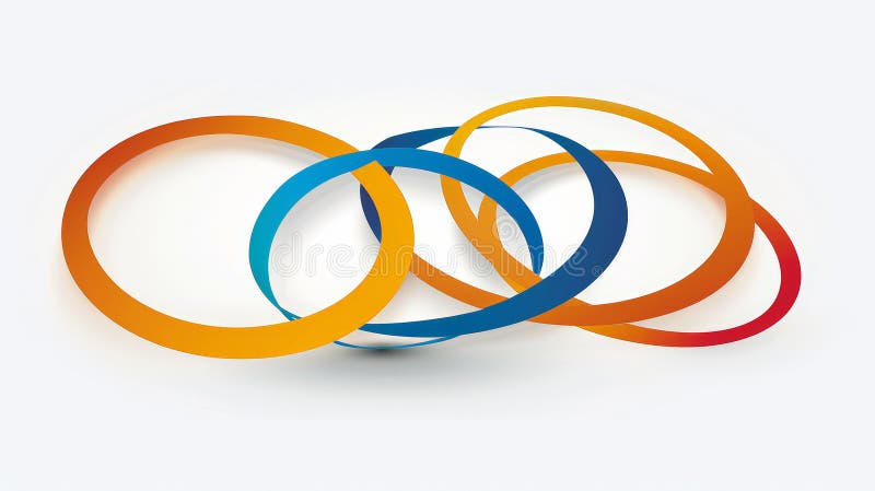 Interconnected Circles: Symbol of Team Unity Stock Image - Image of ...