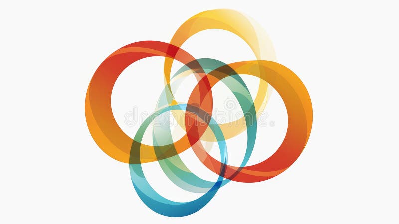 Interconnected Circles: Symbol of Team Unity Stock Illustration ...